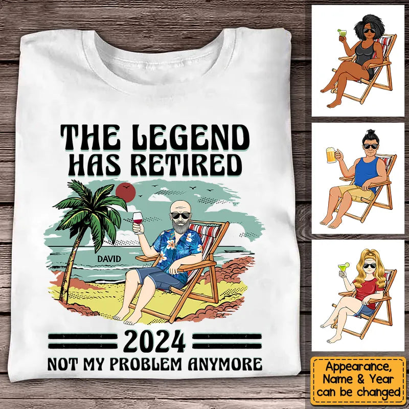The Legend Has Retired Vintage - Retirement Gift For Beach Lovers, Dad ...